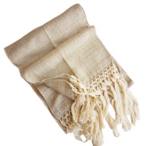 baby trapoz mexican rebozo shawl, ideal for natural birth, doula massage, 118.11", oatmeal