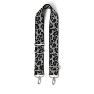 baggallini womens wide strap, silver metallic cheetah, one size us