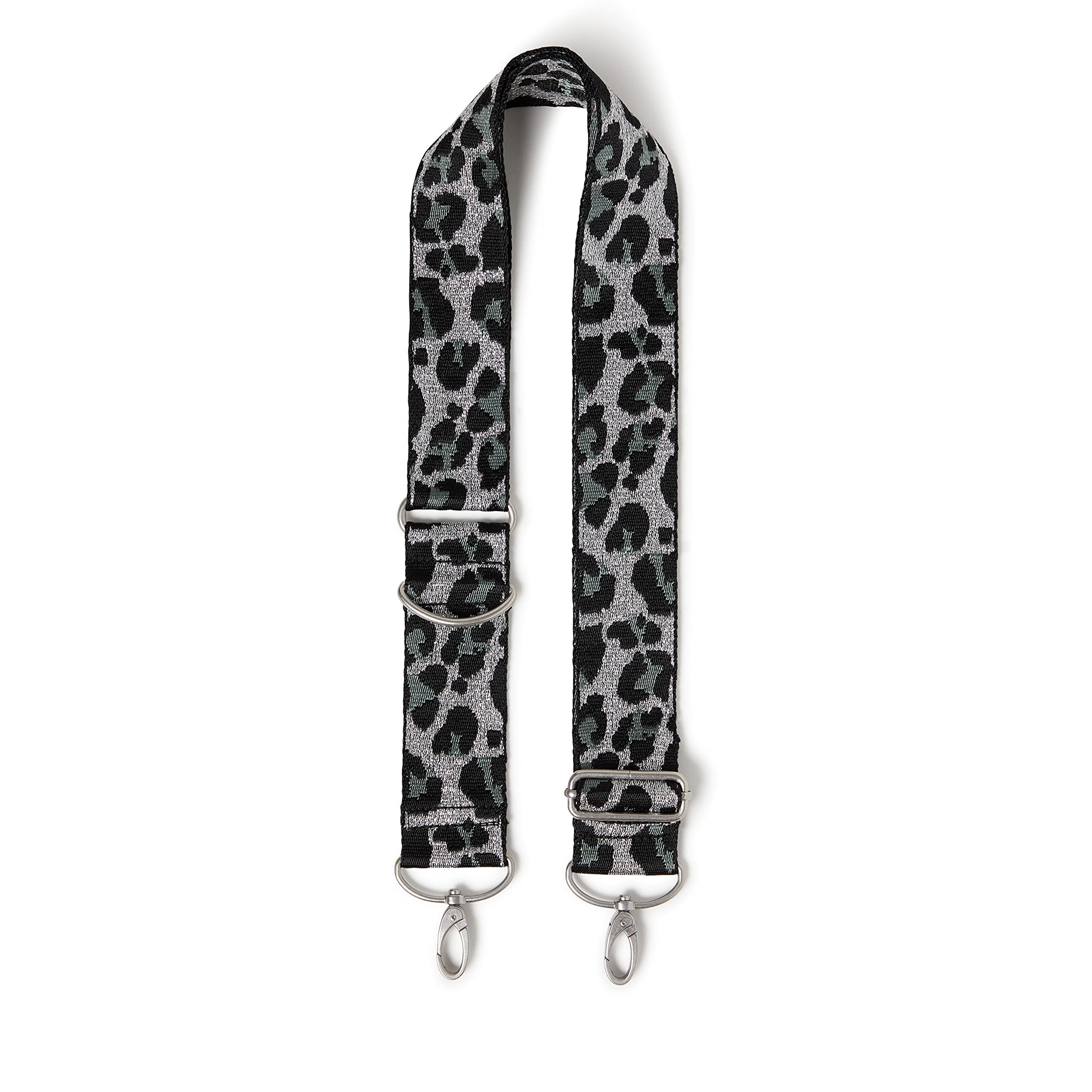 Baggallini womens Wide Strap, Silver Metallic Cheetah, One Size US