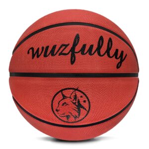 wuzfully youth basketball size 5 (27.5 inch) kids basketball for boy and girls indoor outdoor pool play games,training basketballs