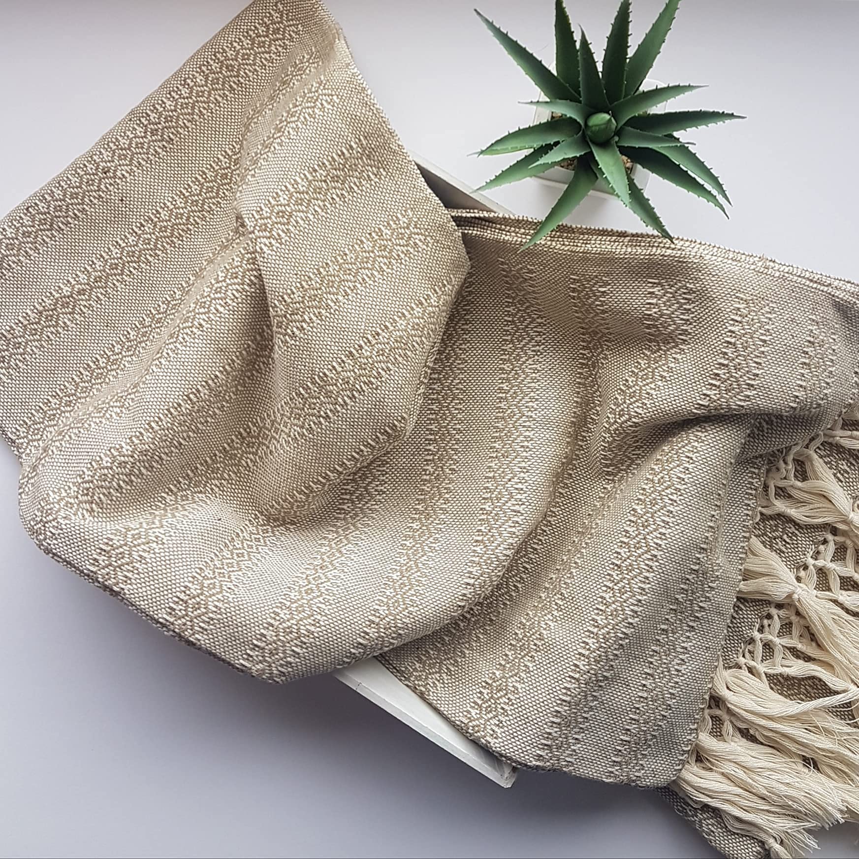 Baby Trapoz Mexican Rebozo Shawl, Ideal for Natural Birth, Doula Massage, 118.11", Oatmeal