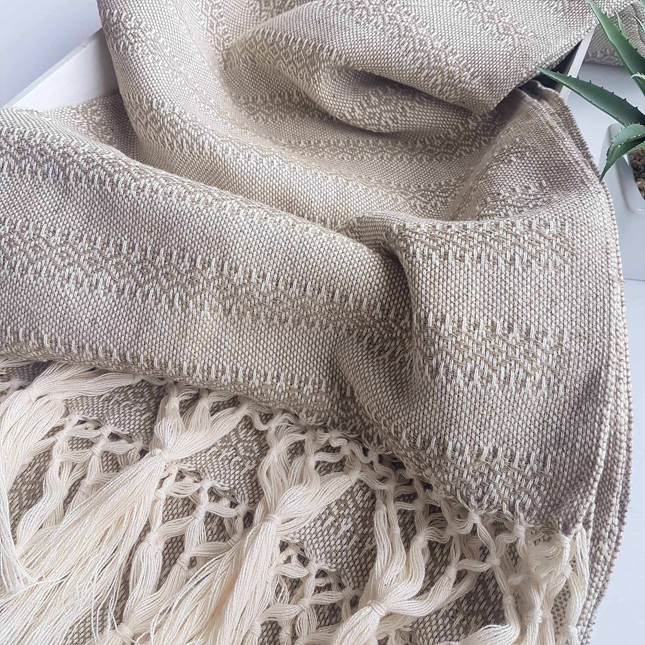 Baby Trapoz Mexican Rebozo Shawl, Ideal for Natural Birth, Doula Massage, 118.11", Oatmeal