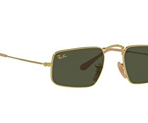 Ray-Ban RB3957 Julie Rectangular Sunglasses, Legend Gold/Green, 49 mm