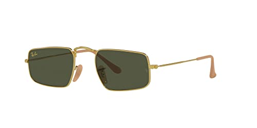 Ray-Ban RB3957 Julie Rectangular Sunglasses, Legend Gold/Green, 49 mm