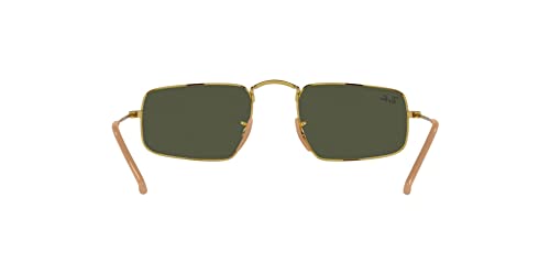 Ray-Ban RB3957 Julie Rectangular Sunglasses, Legend Gold/Green, 49 mm