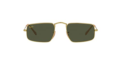 Ray-Ban RB3957 Julie Rectangular Sunglasses, Legend Gold/Green, 49 mm