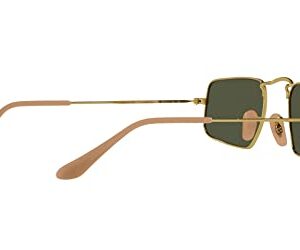 Ray-Ban RB3957 Julie Rectangular Sunglasses, Legend Gold/Green, 49 mm