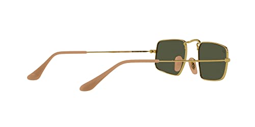 Ray-Ban RB3957 Julie Rectangular Sunglasses, Legend Gold/Green, 49 mm