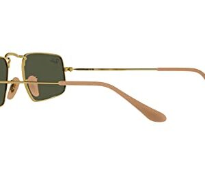 Ray-Ban RB3957 Julie Rectangular Sunglasses, Legend Gold/Green, 49 mm