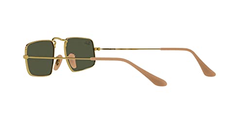 Ray-Ban RB3957 Julie Rectangular Sunglasses, Legend Gold/Green, 49 mm