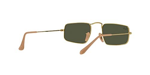 Ray-Ban RB3957 Julie Rectangular Sunglasses, Legend Gold/Green, 49 mm