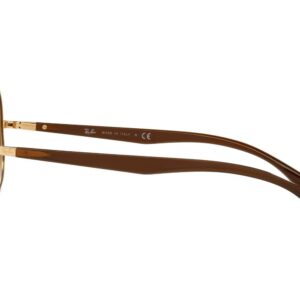 Ray-Ban RB3675 Aviator Sunglasses, Gold/Clear Gradient Brown, 58 mm