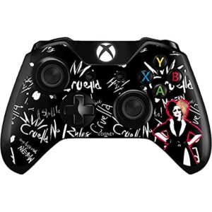 skinit decal gaming skin compatible with xbox one controller - officially licensed disney cruella animated design