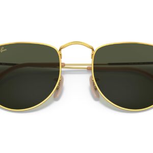 Ray-Ban RB3958 Elon Round Sunglasses, Legend Gold/Green, 50 mm