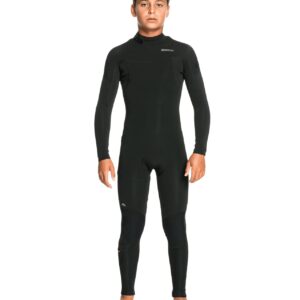 Quiksilver Boys 4/3 Sessions Back Zip Wetsuit - Black | 12