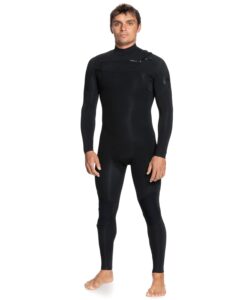 quiksilver everyday sessions 4/3mm chest zip fullsuit kvd0-black xl