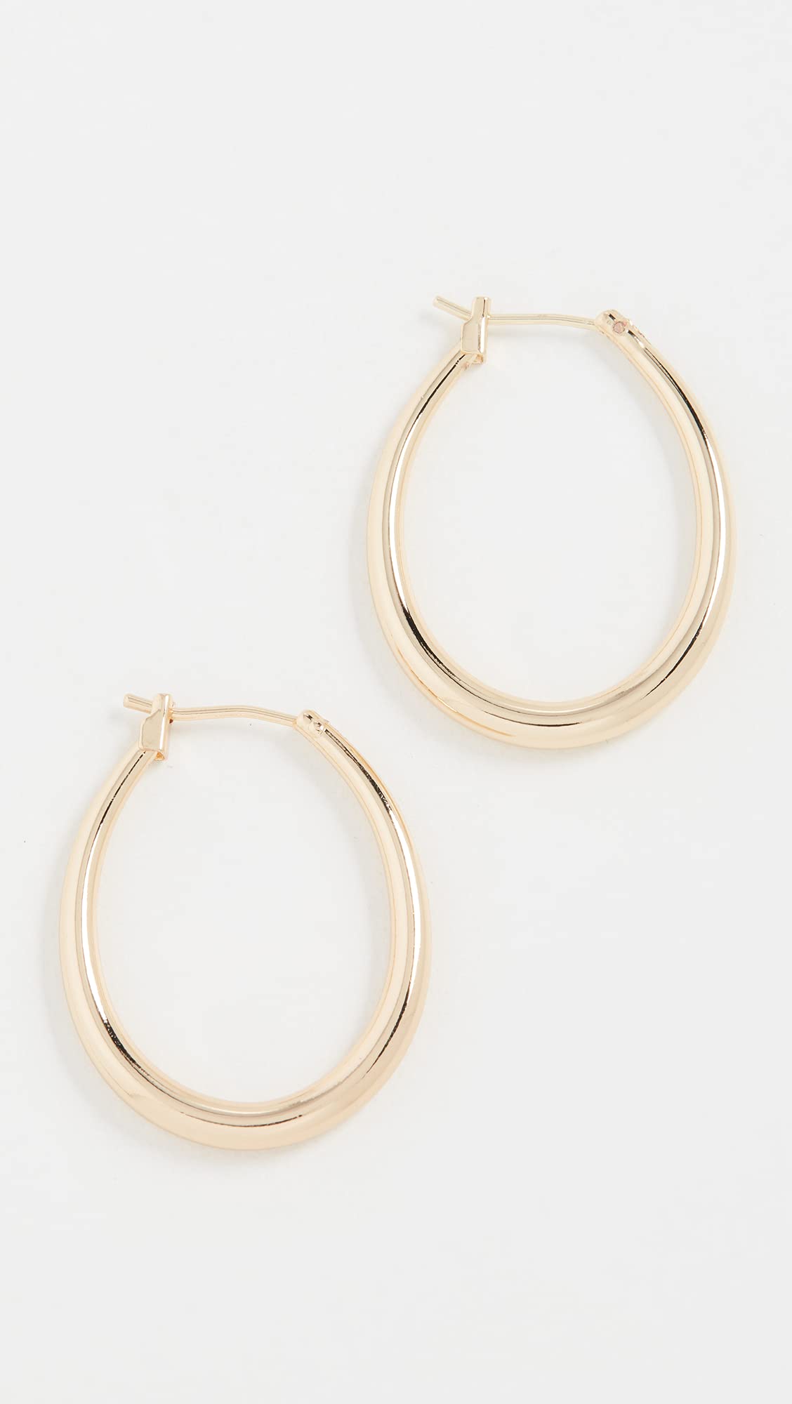 SHASHI Women's Ovale Hoops, Gold, One Size