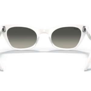 Ray-Ban Junior Girls' RJ9099S Miss Burbank Cat Eye Sunglasses, White/Grey Gradient, 45 mm