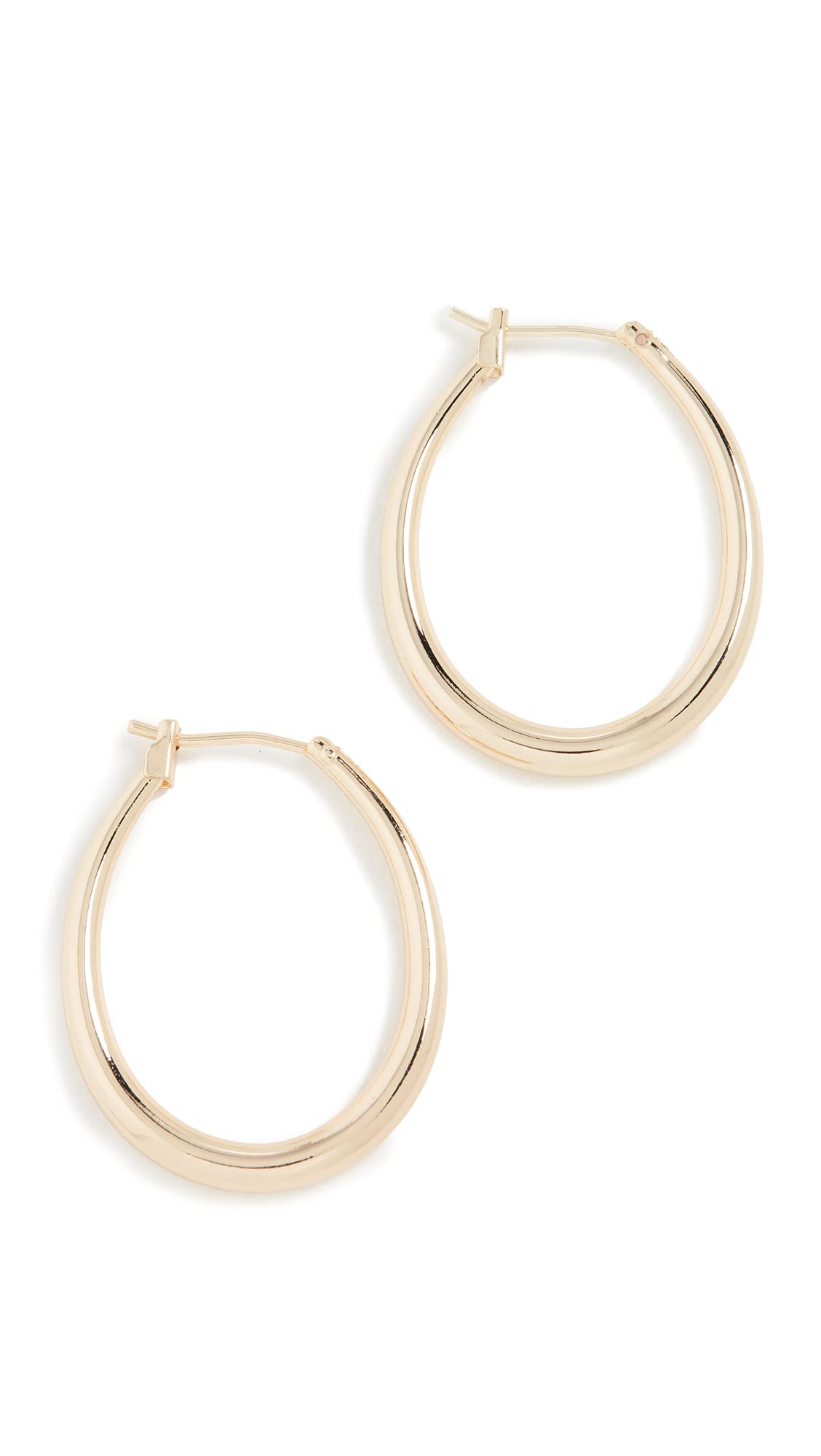 SHASHI Women's Ovale Hoops, Gold, One Size