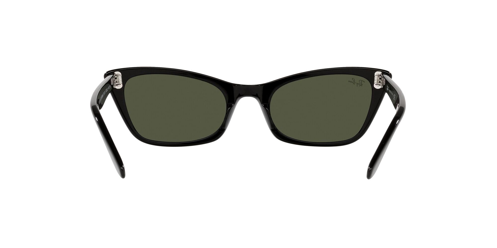 Ray-Ban Women's RB2299 Lady Burbank Cat Eye Sunglasses, Black/Green, 52 mm