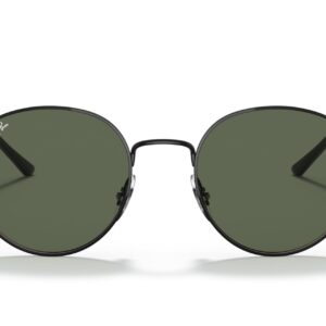 Ray-Ban RB3681 Round Sunglasses, Black/Dark Green, 50 mm