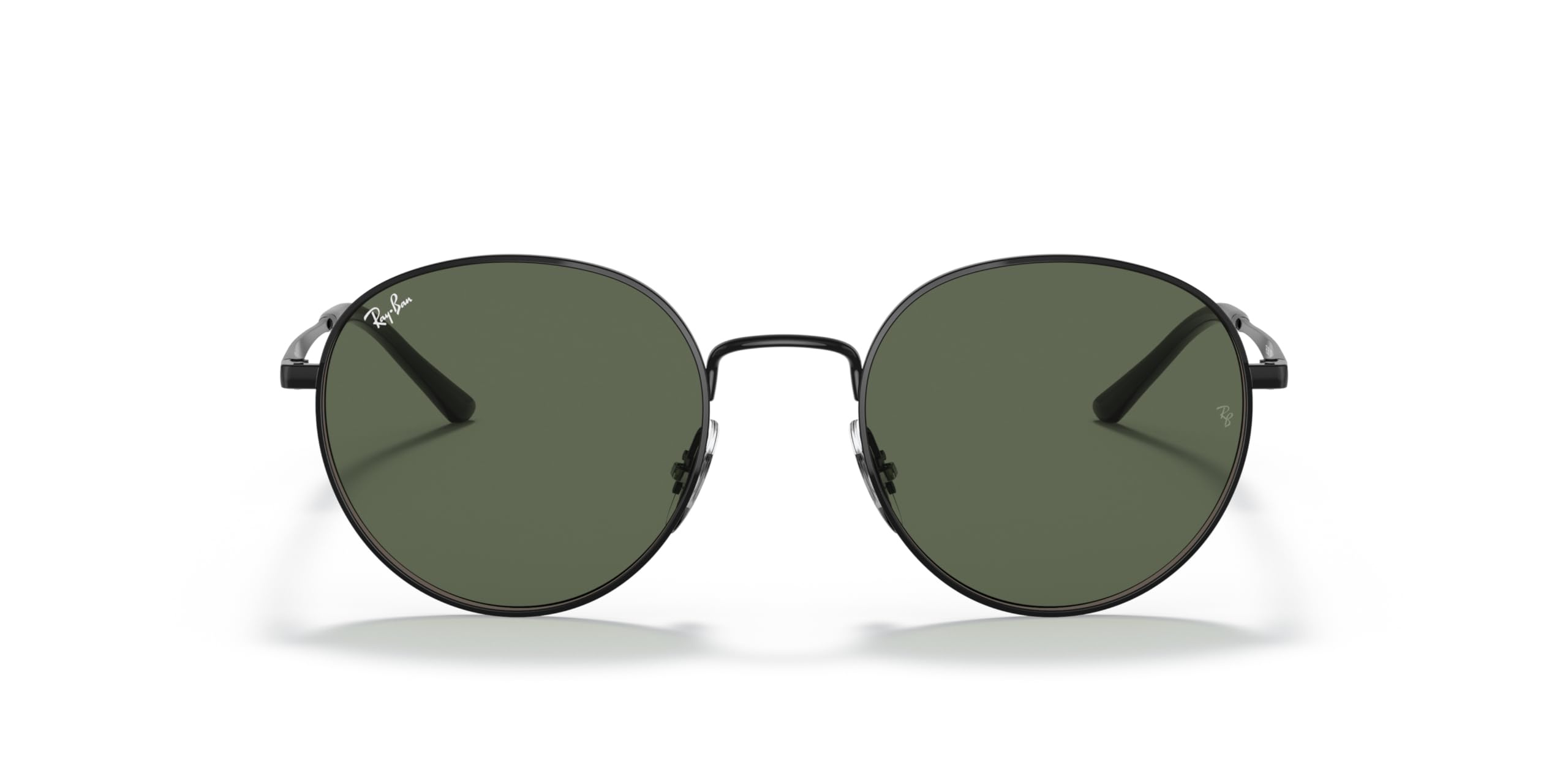 Ray-Ban RB3681 Round Sunglasses, Black/Dark Green, 50 mm