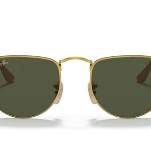 Ray-Ban RB3958 Elon Round Sunglasses, Legend Gold/Green, 50 mm