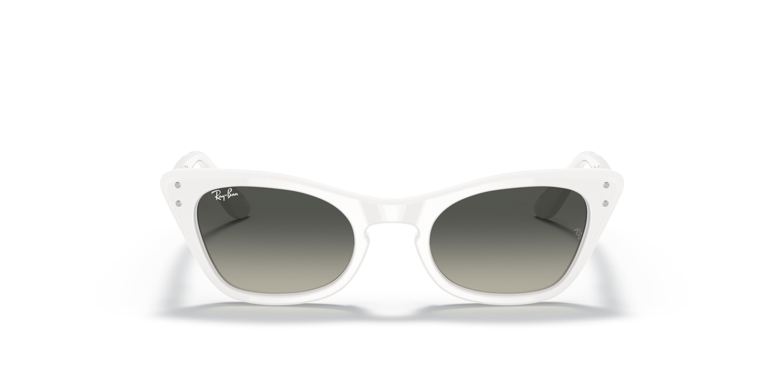 Ray-Ban Junior Girls' RJ9099S Miss Burbank Cat Eye Sunglasses, White/Grey Gradient, 45 mm