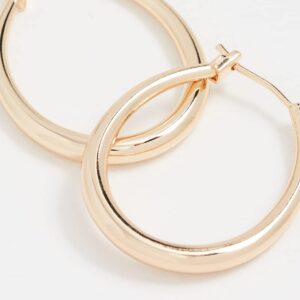 SHASHI Women's Ovale Hoops, Gold, One Size