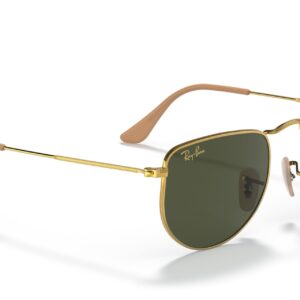 Ray-Ban RB3958 Elon Round Sunglasses, Legend Gold/Green, 50 mm