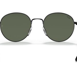 Ray-Ban RB3681 Round Sunglasses, Black/Dark Green, 50 mm