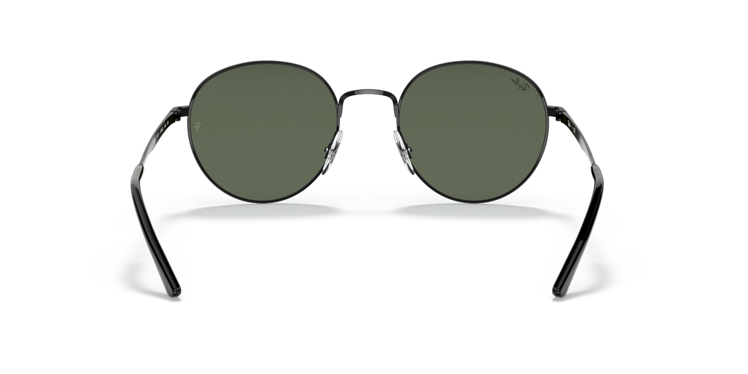 Ray-Ban RB3681 Round Sunglasses, Black/Dark Green, 50 mm