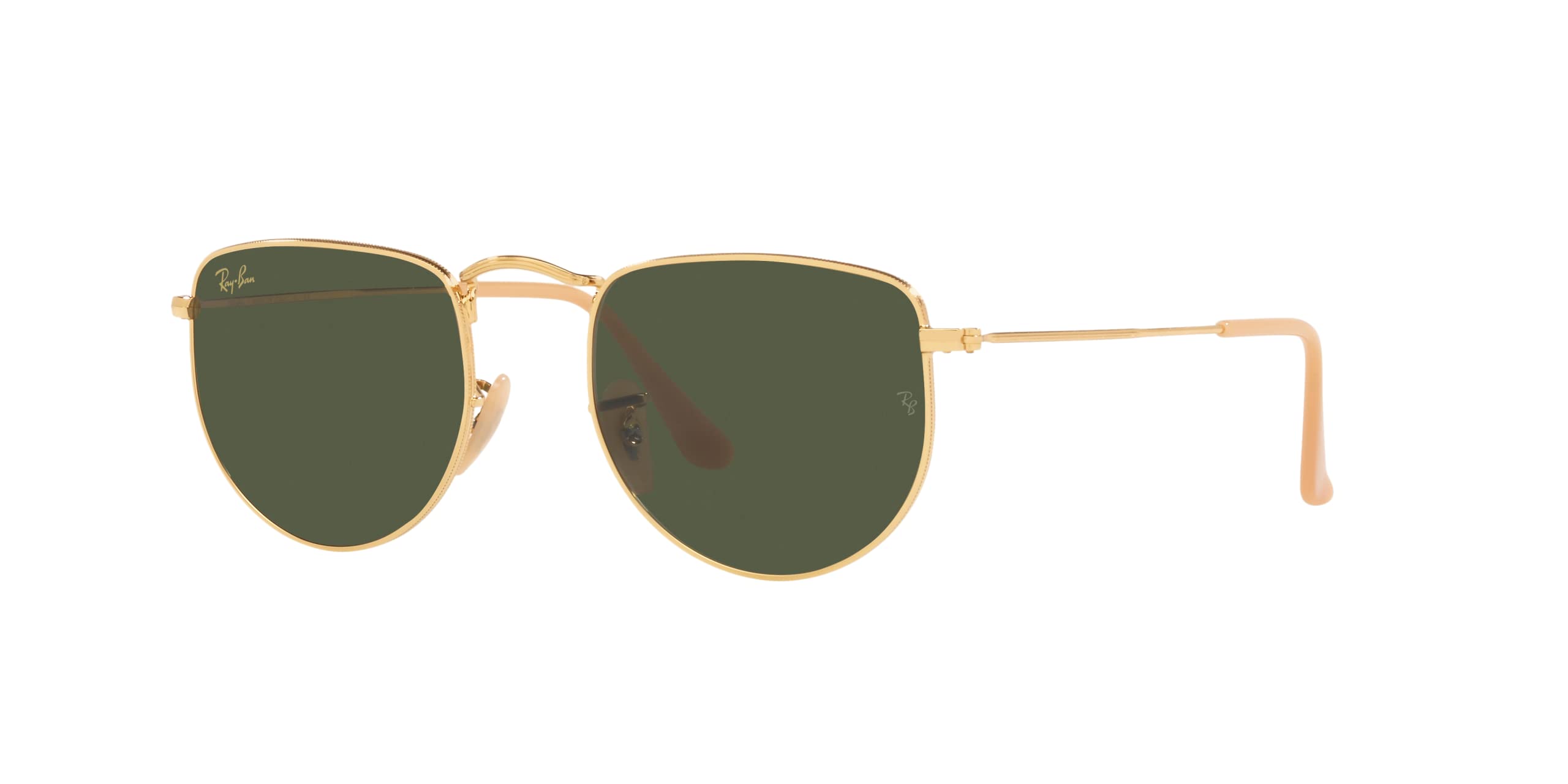 Ray-Ban RB3958 Elon Round Sunglasses, Legend Gold/Green, 50 mm