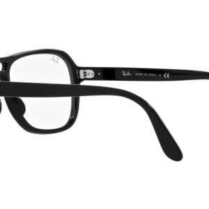 Ray-Ban RX4356V Stateside Square Prescription Eyewear Frames, Black/Demo Lens, 58 mm