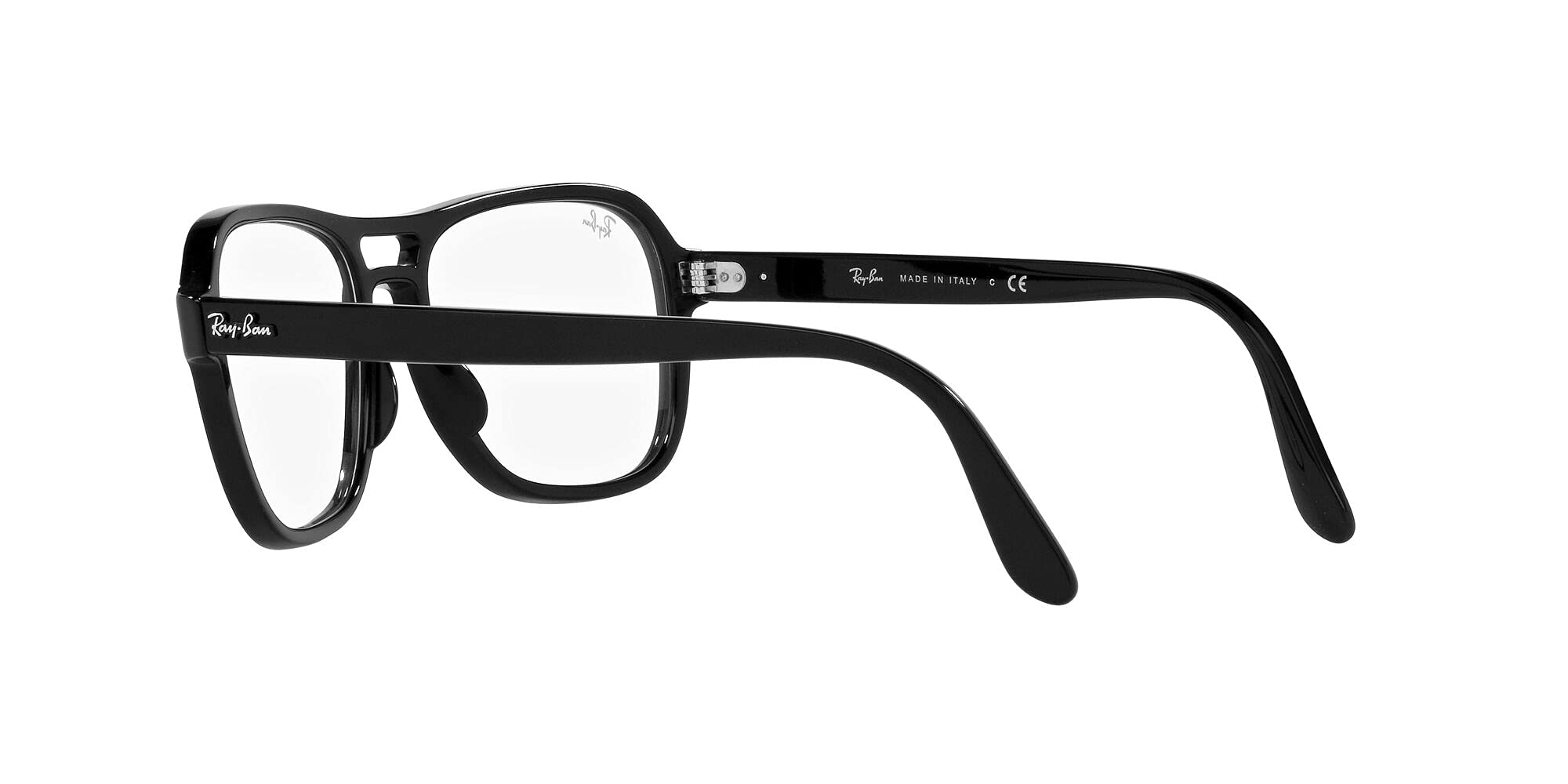 Ray-Ban RX4356V Stateside Square Prescription Eyewear Frames, Black/Demo Lens, 58 mm