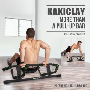 KAKICLAY 2024 Upgrade Multi-Grip Pull Up Bar with Smart Larger Hooks Technology - USA Original Patent, Designed, Shipped, Warranty