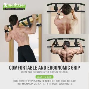 KAKICLAY 2024 Upgrade Multi-Grip Pull Up Bar with Smart Larger Hooks Technology - USA Original Patent, Designed, Shipped, Warranty