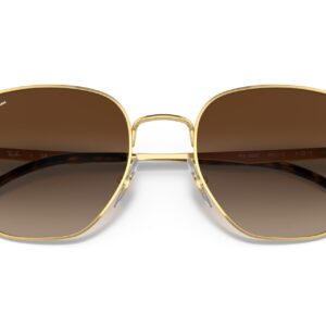 Ray-Ban RB3682 Square Sunglasses, Gold/Gradient Brown, 51 mm