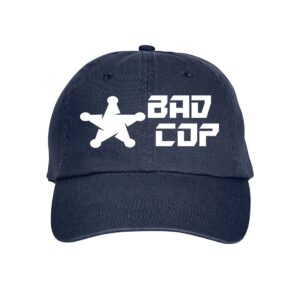 press fans - bad cop hat baseball cap distressed classic polo style adjustable, e88 navy blue