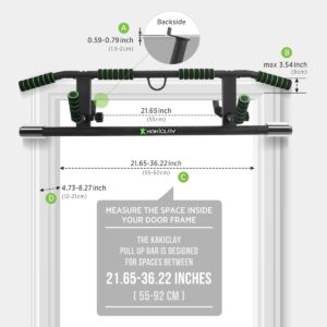 KAKICLAY 2024 Upgrade Multi-Grip Pull Up Bar with Smart Larger Hooks Technology - USA Original Patent, Designed, Shipped, Warranty