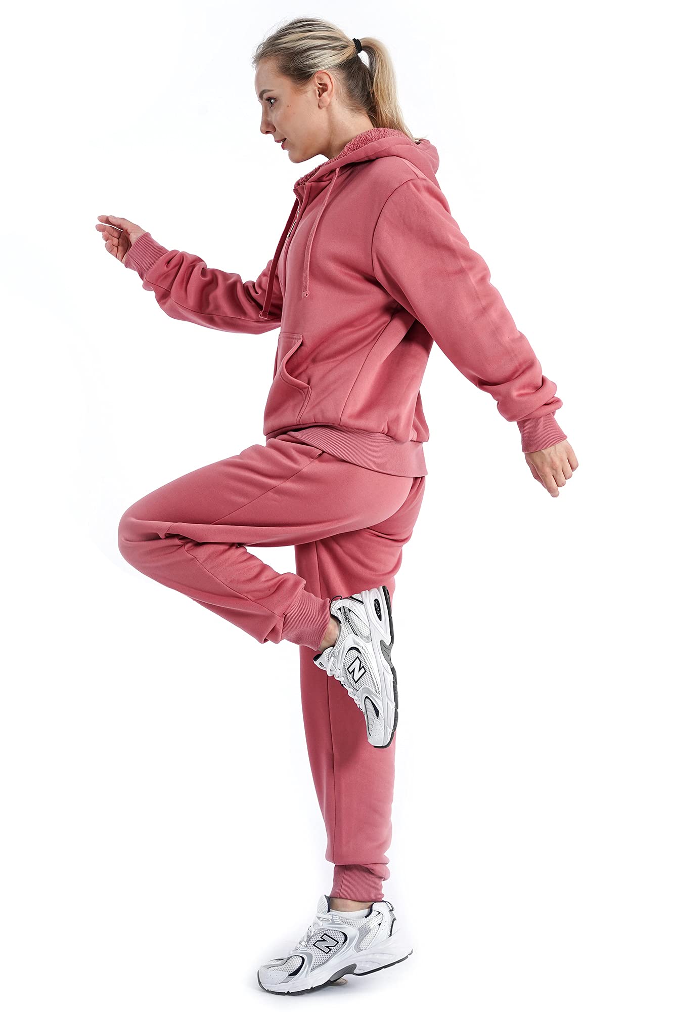 Track Suits for Women Set Sherpa lined Casual 2 Piece Outfits Sweatsuit