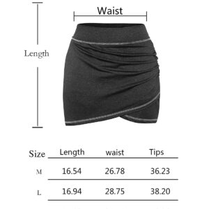 MOQIVGI Womens Golf Skirt High Waist Knee Length Casual Summer Dressy Trendy Cute Athletic Skorts Skirts with Pockets Shorts Sports Clothing Purple Medium