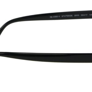 Ray-Ban RX4356V Stateside Square Prescription Eyewear Frames, Black/Demo Lens, 58 mm