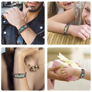 UTIEHD Genshin Impact Bracelet 7 Pcs, Animne Luminous Bracelet, Element Luminous Bracelets Glow in Dark, God's Eye Time Gem Bracelet of Fire, Ice, Wind, Grass, Rock, Thunder, Water