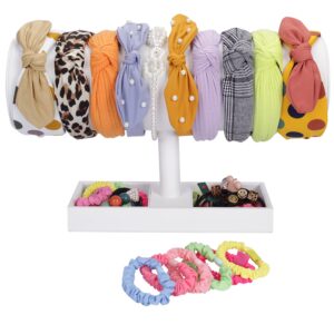 White Leather Headband Holder Organizer Storage Headband Stand Display Baby Headband Organizer for Girls Women