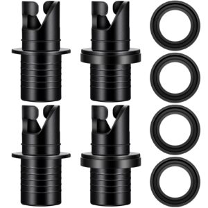 4 pieces inflatable kayak pump adapter paddle board air pump hose adapter multifunction valve adapter air valve nozzle kayak air pump replacement accessories for inflatable boat bed halkey roberts