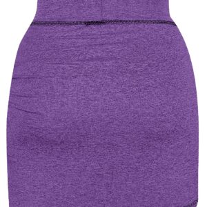 MOQIVGI Womens Golf Skirt High Waist Knee Length Casual Summer Dressy Trendy Cute Athletic Skorts Skirts with Pockets Shorts Sports Clothing Purple Medium