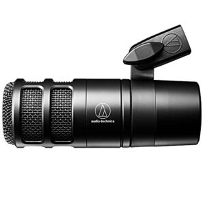 audio-technica at2040 hypercardioid dynamic podcast microphone (at 2040), xlr,black