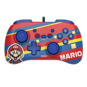 hori nintendo switch horipad mini (mario) wired controller pad - officially licensed by nintendo