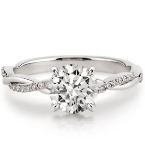 1.16 carat (ctw) moissanite engagement rings for women - 18k ring moissanite rings-9